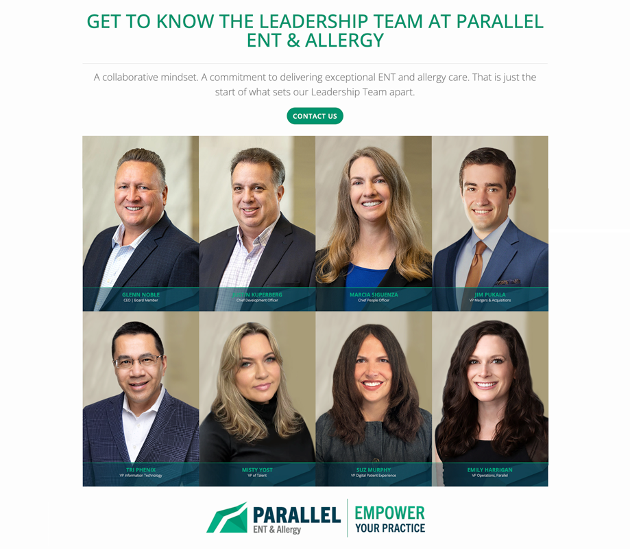 Get To Know The Leadership Team at Parallel ENT & Allergy